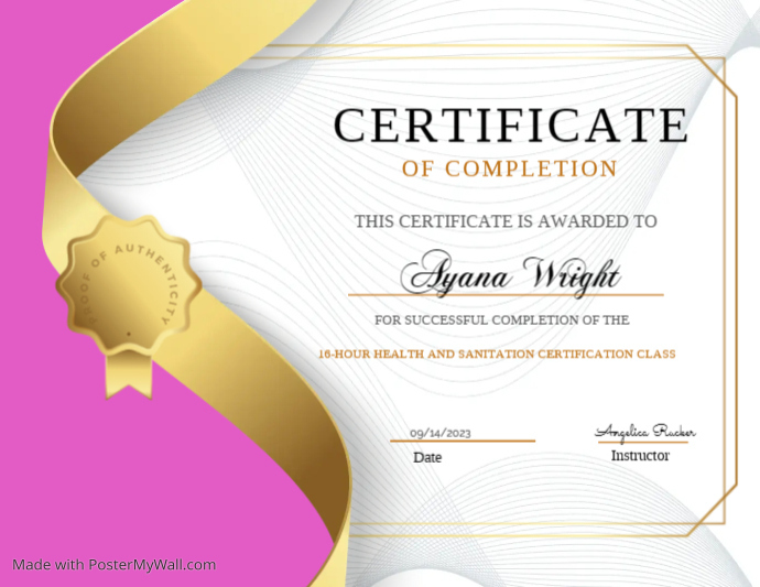 Certificate of completion template design | PosterMyWall
