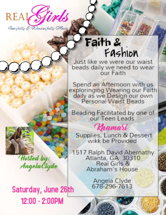 Copy of jewelry making beading class flyer template | PosterMyWall