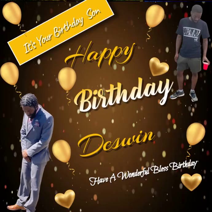 UHAPPY BIRTHDAY DESWIN | PosterMyWall