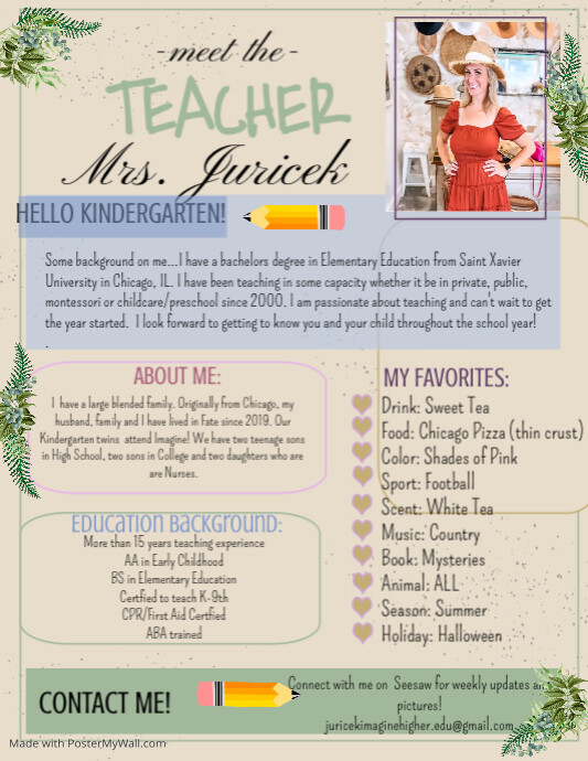 Meet the Teacher Newsletter | PosterMyWall