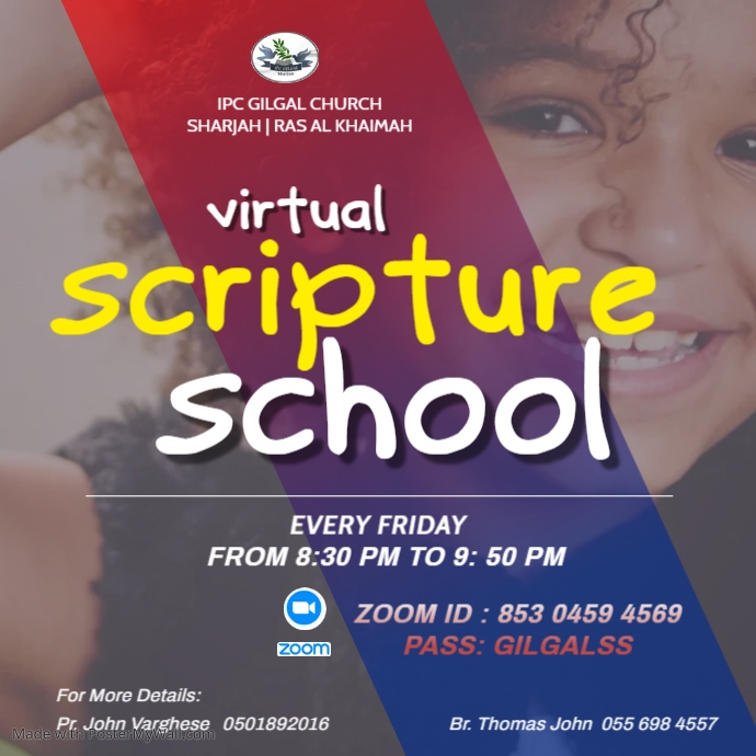 sunday school service flyer template | PosterMyWall