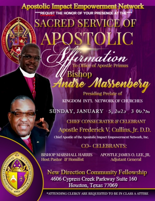 Episcopal Consecration flyer | PosterMyWall