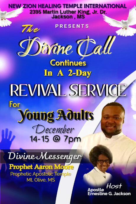 The Divine Call Revival Flyer | PosterMyWall