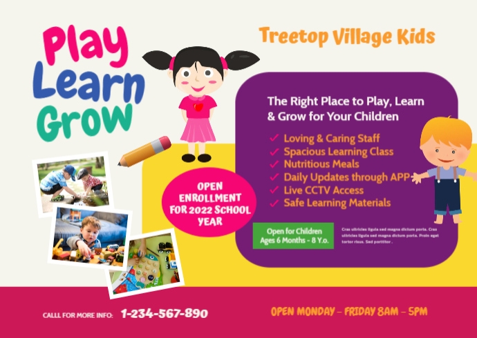 Daycare Center Postcard | PosterMyWall