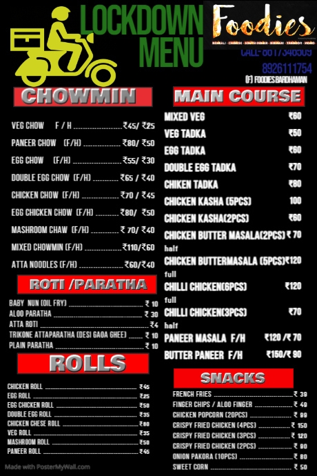 Copy of Lockdown Takeaway Restaurant Menu Template | PosterMyWall