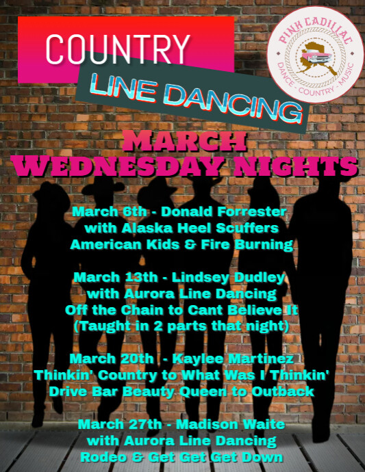 Copy of country line dancing flyer template | PosterMyWall
