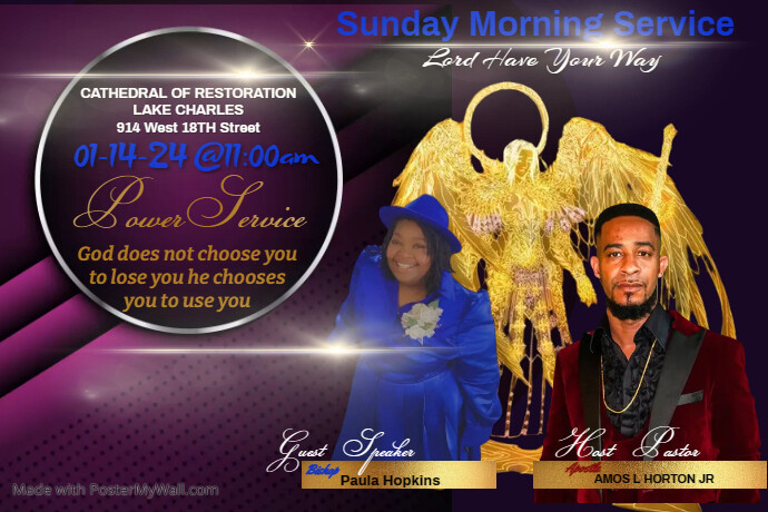 Copy of modern PURPLE church AD design template | PosterMyWall