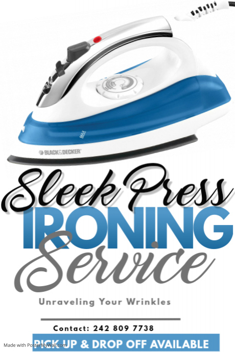 Copy of Copy of Ironing Service Poster | PosterMyWall
