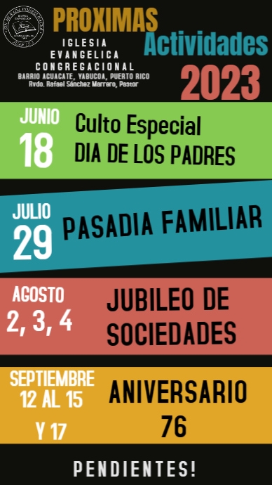 Proximas Actividades IEC | PosterMyWall