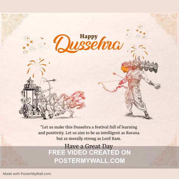 Happy Dussehra Post Template | PosterMyWall