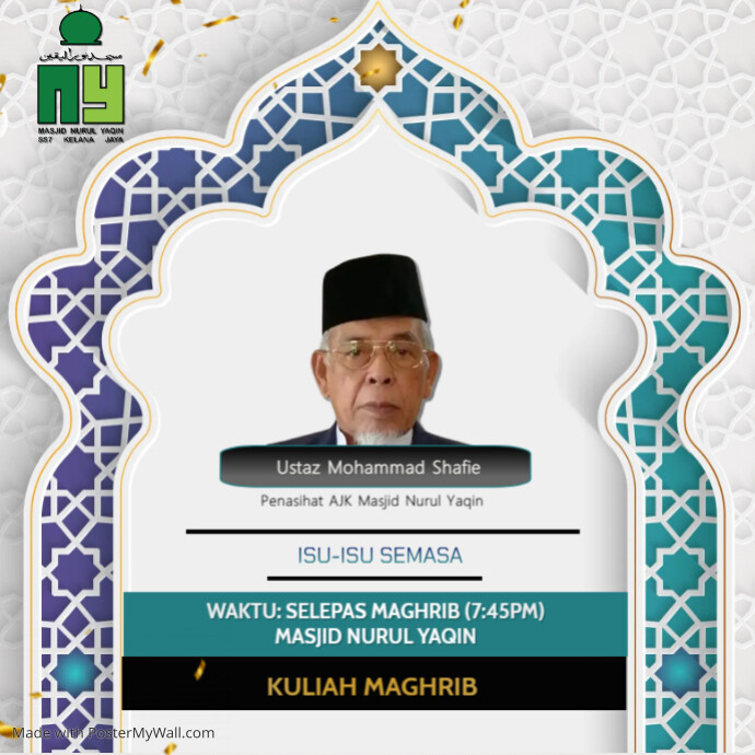 Ust Mohammad Shafie | PosterMyWall