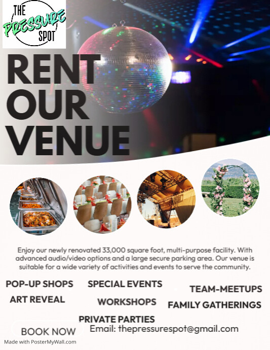 Copy of venue for rent | PosterMyWall