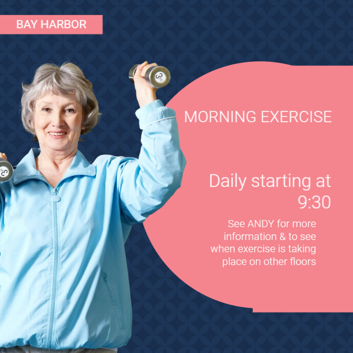 Modern Senior Fitness Classes Instagram Post | PosterMyWall