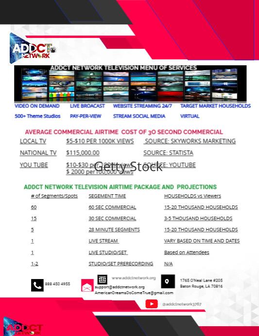 120823 MENU OF SERVICES ADDCT NETWORK TV NAREB (1) | PosterMyWall