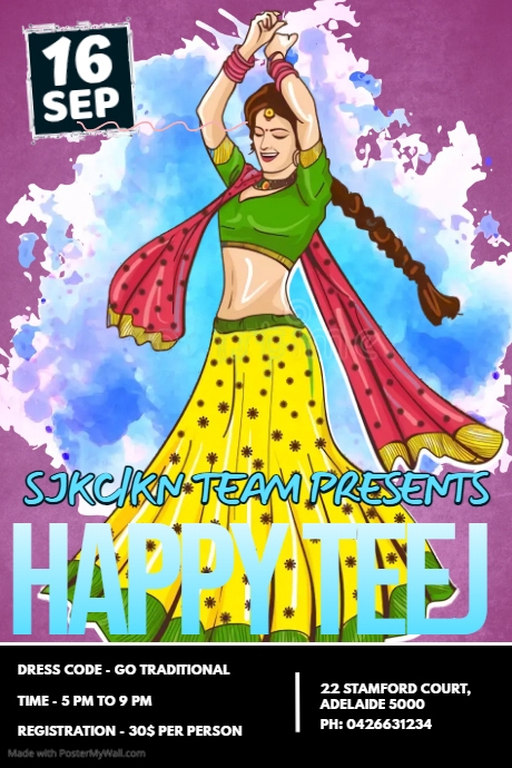 Happy Teej Poster | PosterMyWall