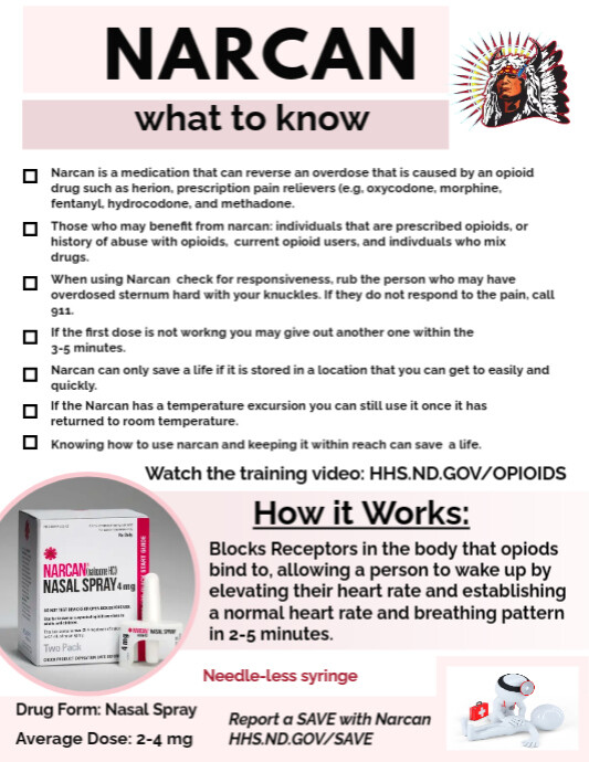 Pink Narcan Training Flyer | PosterMyWall