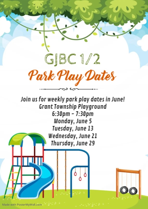 Park Play Dates | PosterMyWall