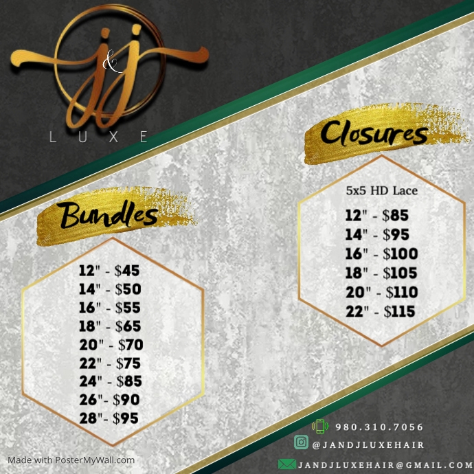 Copy of Hair extension flyer | PosterMyWall