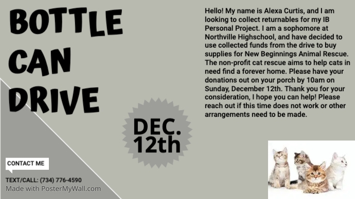 bottle can drive flyer | PosterMyWall