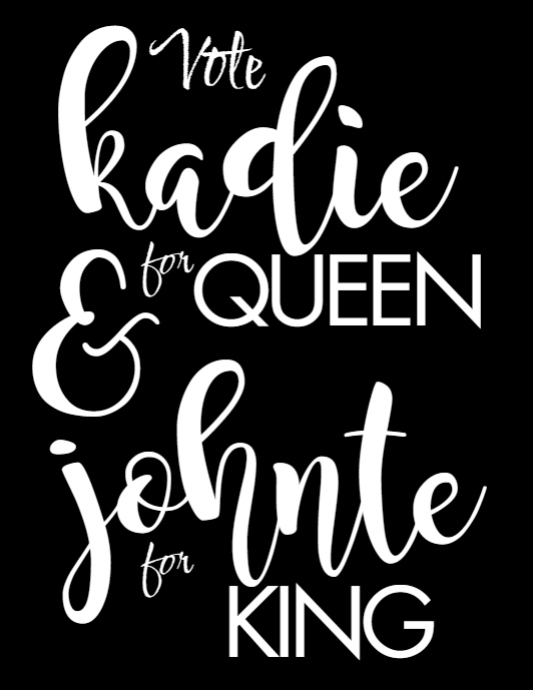 kadie and johnte - bw card | PosterMyWall