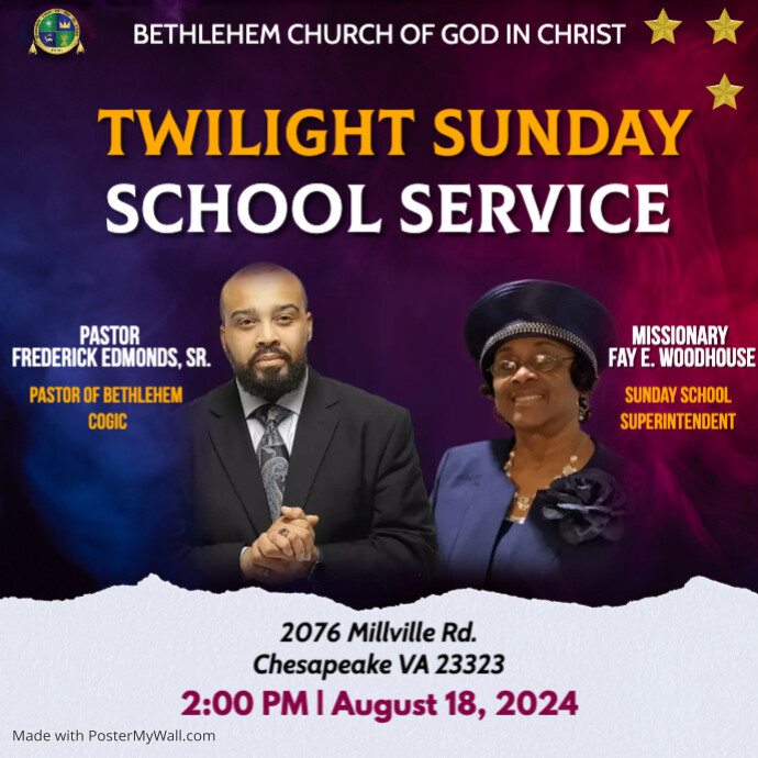 Sunday School Service | PosterMyWall