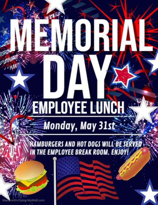 Memorial Day Lunch | PosterMyWall