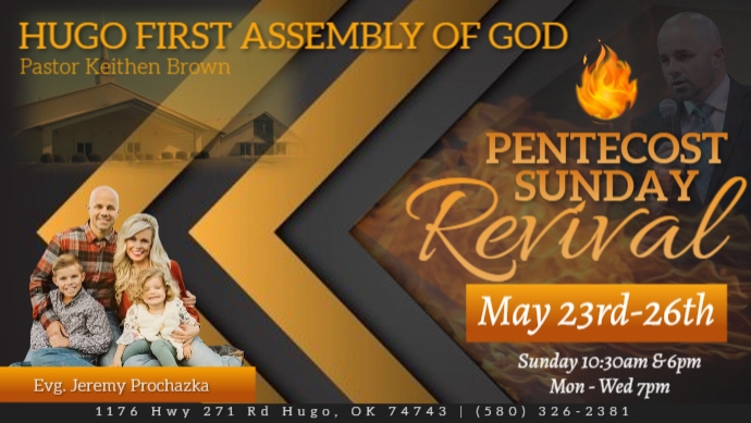 Pentecost Sunday Hugo Revival | PosterMyWall