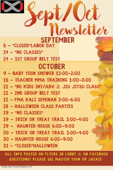 Copy of I Love Fall September Newsletter | PosterMyWall