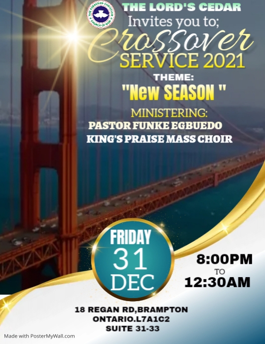 Copy of crossover church service flyer | PosterMyWall