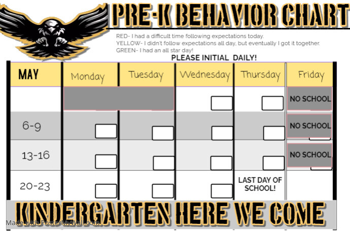 Behavior Chart | PosterMyWall