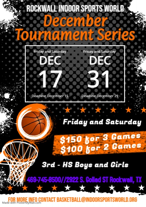 december tournament series | PosterMyWall