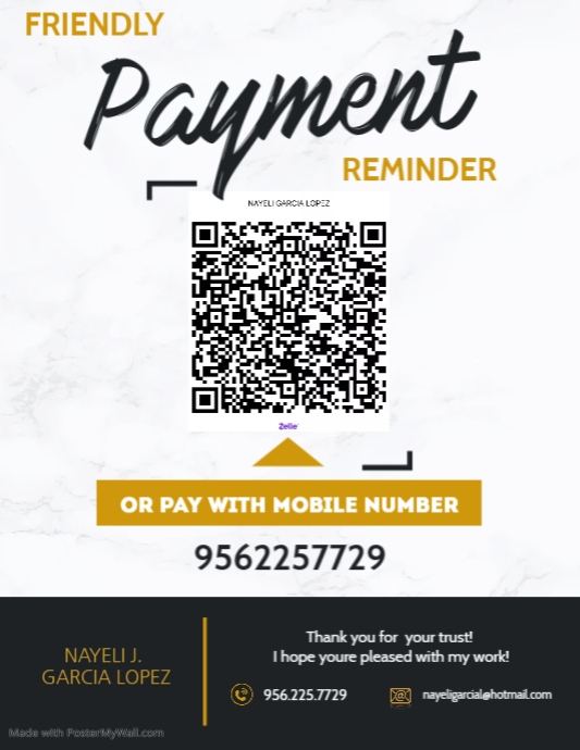 payment accepted here qr code scan | PosterMyWall