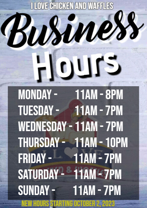 Business Hours | PosterMyWall