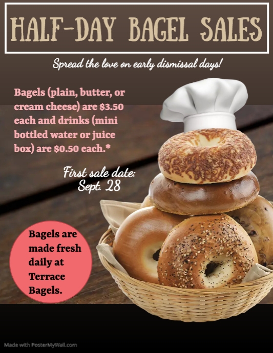 Half-Day Bagel Sales | PosterMyWall