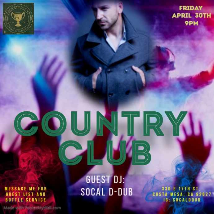 Country Club - PARTY NIGHT BANNER | PosterMyWall
