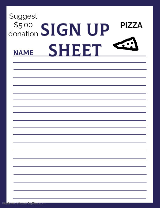 Copy of Sign Up Sheet Template | PosterMyWall