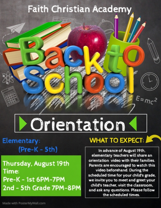 Copy of Elementary orientation | PosterMyWall