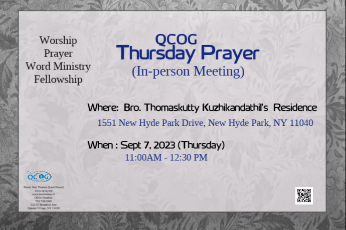 Copy of Thursday prayer meeting | PosterMyWall