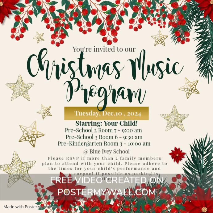 Christmas Music Program | PosterMyWall