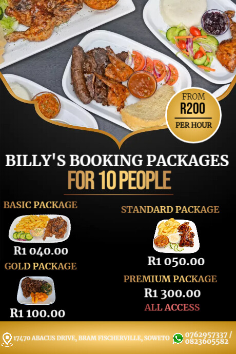 Packages for 10 people | PosterMyWall
