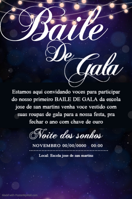 Cópia de Blue Prom Dance Themed Poster | PosterMyWall