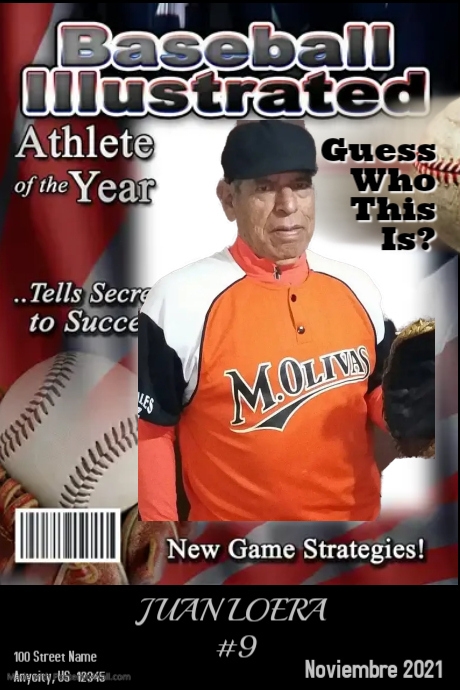 Copia de Baseball illustrated Magazine Cover | PosterMyWall