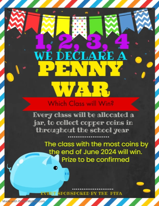 Copy of Penny war fundraiser Flyer Template | PosterMyWall