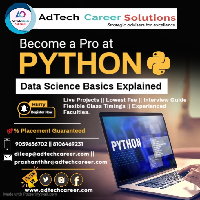 Python Masterclass Course Ad Post Template | PosterMyWall