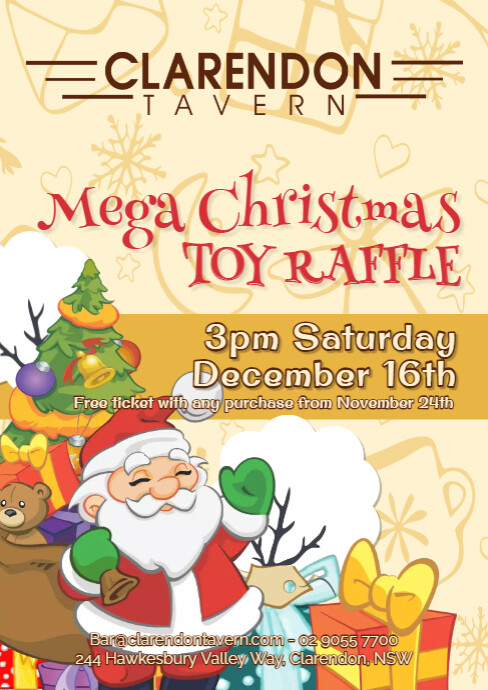 christmas toy raffle 23 A1 | PosterMyWall