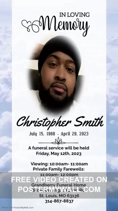 Cloud sky Funeral Digital Display | PosterMyWall