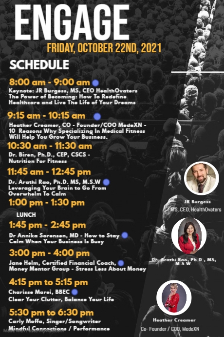 Copy of Copy of Multipurpose Event Schedule Flyer Template | PosterMyWall