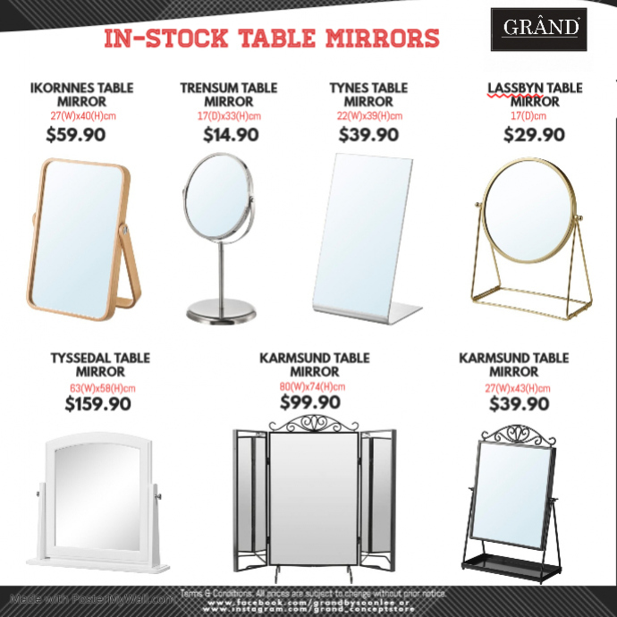 Table Mirror | PosterMyWall