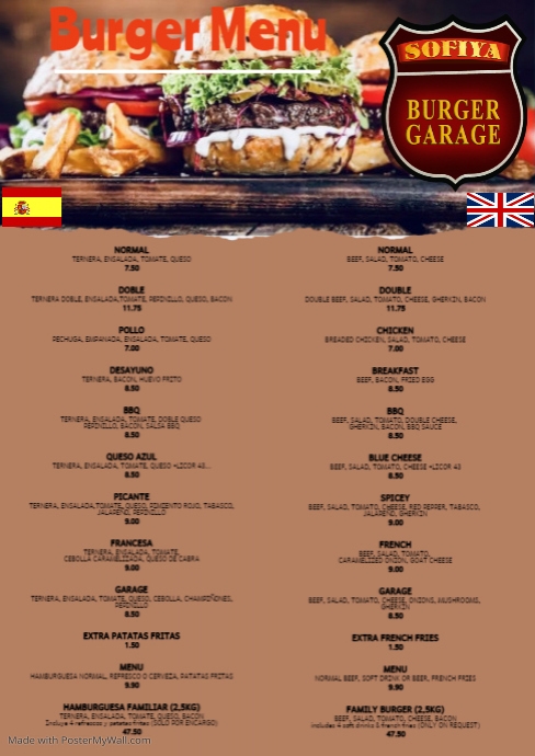 Burger menu | PosterMyWall