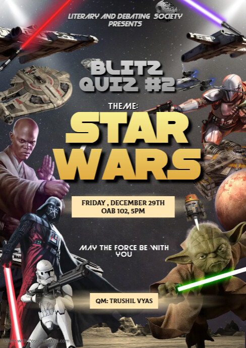 Star Wars Day Celebration Poster Template | PosterMyWall